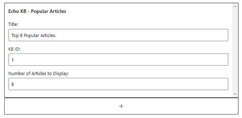 Popular Articles Widget Echo Knowledge Base