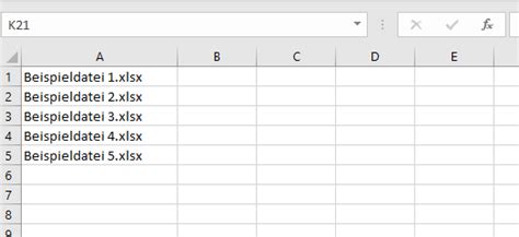 VBA Dateien In Ordner Auflisten Automate Excel