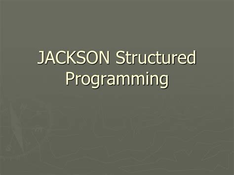 Ppt Jackson Structured Programming Powerpoint Presentation Free