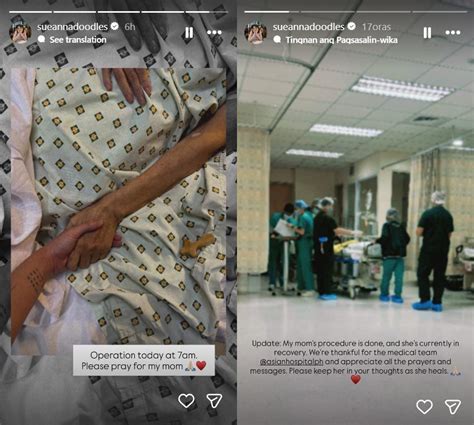 Sue Ramirez Shares Update On Mom Chit Garinas Surgery Gma Entertainment