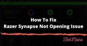 How To Fix Razer Synapse Not Opening Issue TechMaina