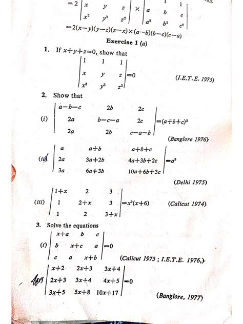 Determinant Questions Pdf
