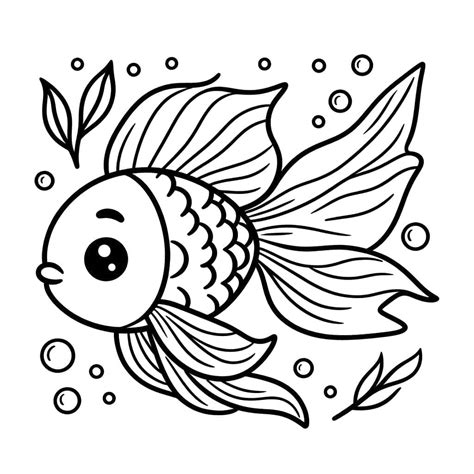 Goldfish Coloring Pages Coloringlib