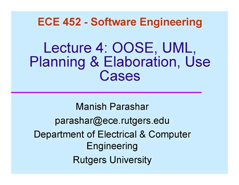 Oose Introduction To Software Engineering Lecture 04 Slides Computer