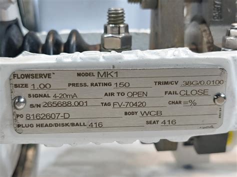 Flowserve Valtek Actuated 1 150 Cf8m Mk Control Valve W Nt3000 Transducer