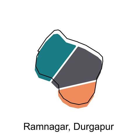 Map Of Ramnagar Durgapur City Modern Outline High Detailed
