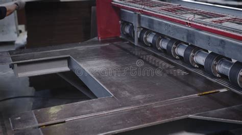 Industrial Machine For Cutting Sheets Of Cardboard Production Of