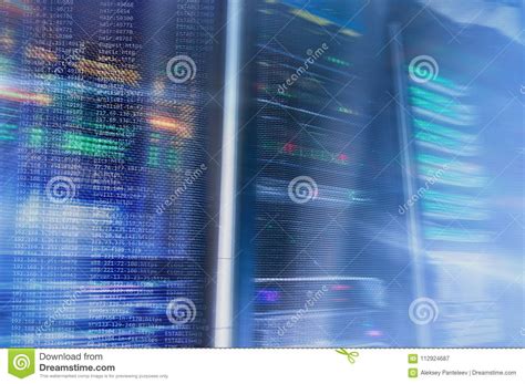 Big Data And Information Technology Concept Supercomputer Data Center