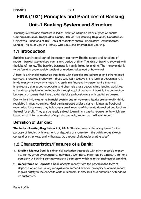 SOLUTION Banking System And Structure Studypool