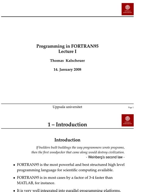 fortran95 lecture1 pdf data type parameter computer programming