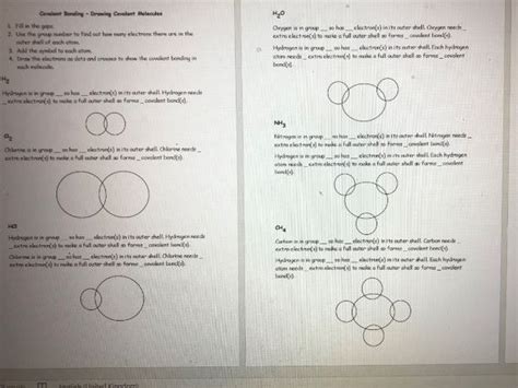 Covalent Bonding Scaffolded Worksheet Teaching Resources