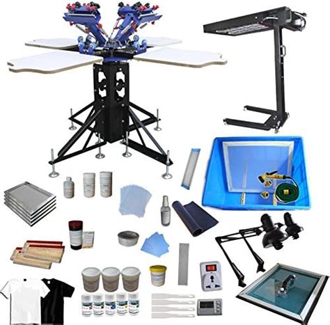 Silk Screen Printing Machine 4 Color 4 Station Screen