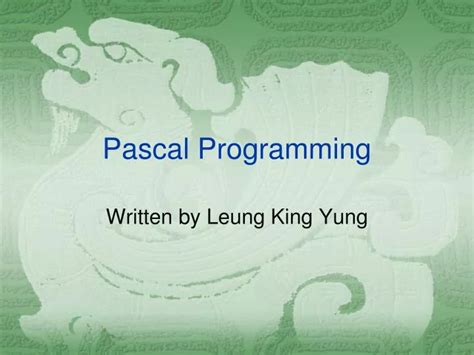 Ppt Pascal Programming Powerpoint Presentation Free Download Id472280