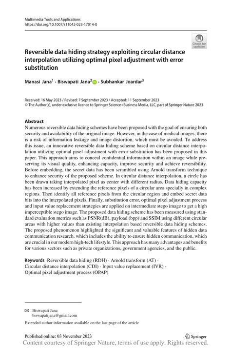 reversible data hiding strategy exploiting circular distance