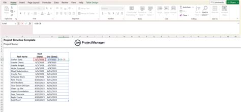 How To Create A Project Timeline In Excel Free Template Included