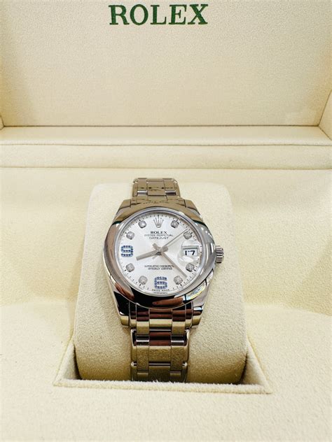 Rolex Masterpiece Datejust 81209 18k White Gold 34mm Factory Diamonds