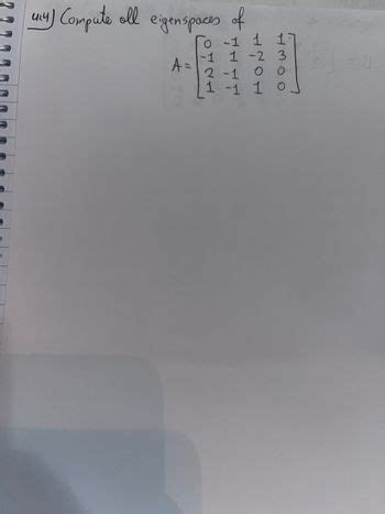 Answered Compute All Eigenspaces Of A 0 1 1 1 1 1 1 1 2 3 2 100 1 1 1 Bartleby