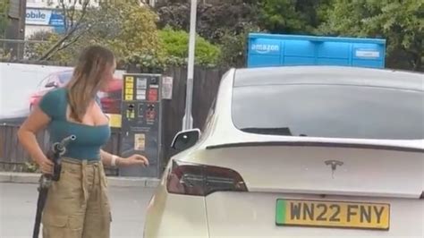 The Star Of The Viral Oops Moment Of A Tesla At A Gas Station