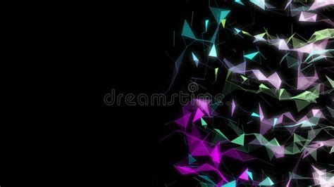 Futuristic Plexus Video Animation Abstract Network Node Wave Plexus Of Abstract Colourful Glow