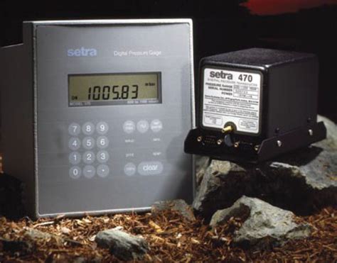 Absolute Pressure Gauge 370 Setra With Lcd Display Electronic Rs 232