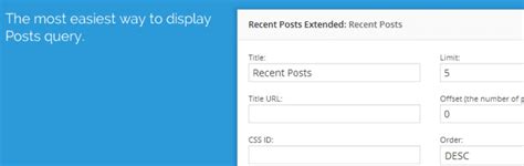 Wordpress近期文章小工具插件 Recent Posts Widget Extended Wp主题站