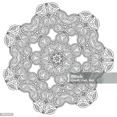 흑백 전통적인 인도 기호입니다 장식 라운드 장식 동양 패턴 아라베스크 벡터 색칠 하기 페이지 색칠 공부 윤곽선 0명에 대한 스톡 벡터 아트 및 기타 이미지 Istock