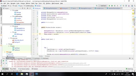 Java Пытаюсь написать мультипоточный сервер на Spring Hibernate