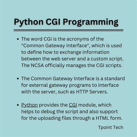 Tpoint Tech On Linkedin Python Cgi Webdevelopment Codefun