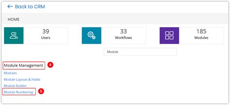 Module Management Module Numbering Knowledge Base