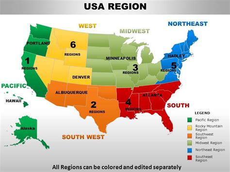Usa Midwest Region Country Powerpoint Maps Powerpoint Presentation
