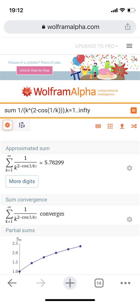 Series Is Unexpectedly Convergent By Wolfram Alpha Online Technical Discussion Groups—wolfram