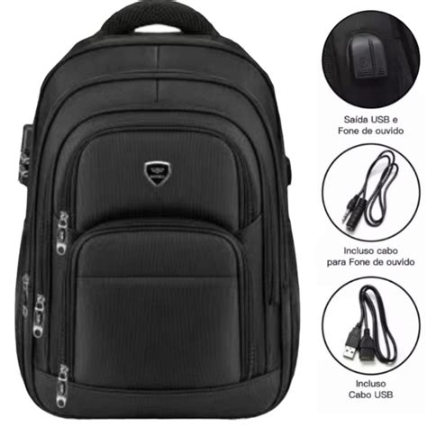 Mochila Masculina Grande Reforçada Notebook Impermeável 50 L Shopee Brasil