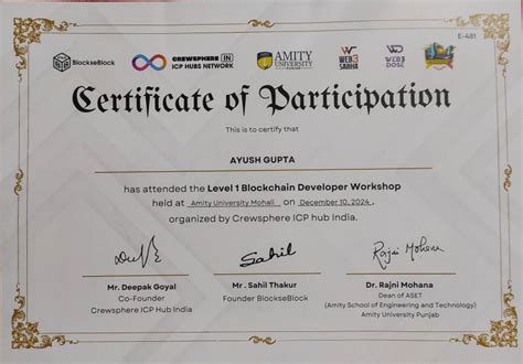 Blockchain Icphub Technometerclub Learning Certification Ayush Gupta