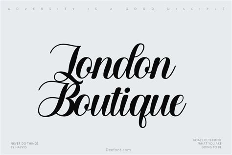 London Boutique Font Free Download And Preview Deefont