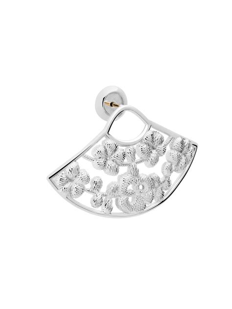 Tane México 1942 Bordados Fan Earrings Silver Farfetch