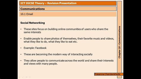 Chapter 10 Communications Ict Igcse 0417 Last Minute Preparation Youtube