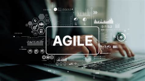 Business Professional Demonstrating Agile Methodology With Data Analytics And Modern Technology