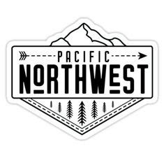 The Pnw Logo Printed On A 4x3 Decal Logos Pnw Tattoo Pix Art