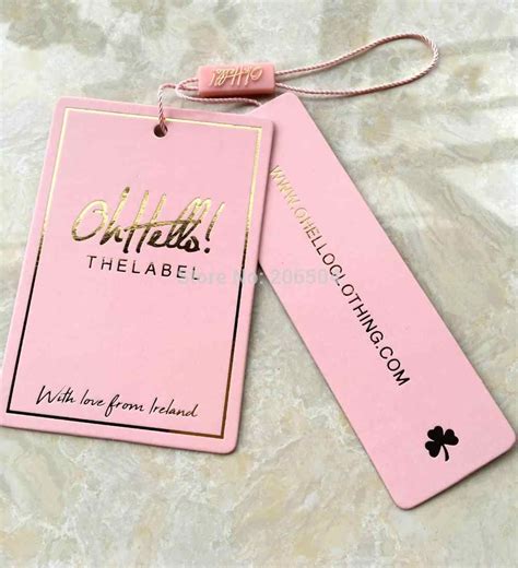 Oem Custom Logo Brand Garment Clothing Printed Paper Price Hang Tag