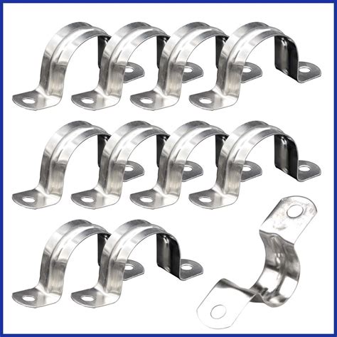 Pipe Strap 10pcs Stainless Steel U Tube Pipe Strap Two Hole Pipe Strap