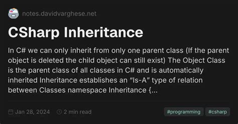 Csharp Inheritance