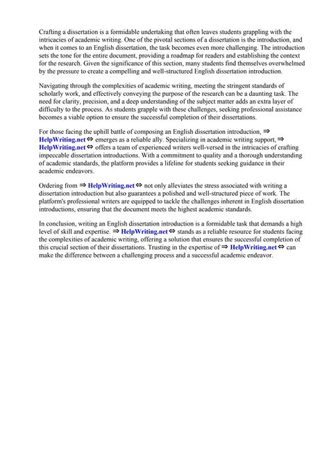 How To Write An English Dissertation Introduction By Natasha Jones Issuu