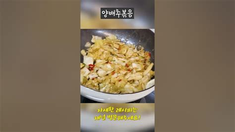 양배추 진작 이렇게 먹을걸 Shorts Youtube