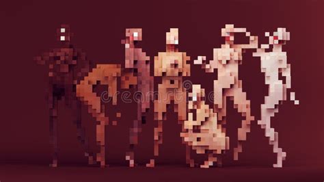 Women Multi Racial Equity Group Fun Pose Sex Gender Equality Abstract