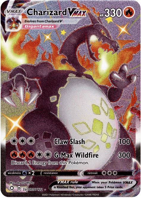 Charizard Vmax Sv107sv122 Shining Fates Card Cavern Trading