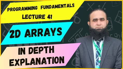 Programming Fundamentals Lecture 41 2d Arrays Initialization