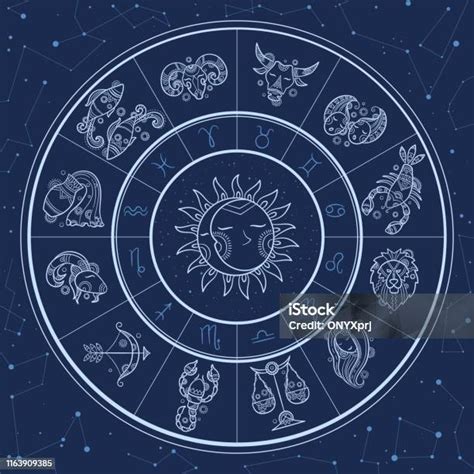 점성술 원 조디악 기호 쌍둥이 자리 별자리 바퀴 물고기 쌍둥이 자리 사자 벡터 템플릿과 마법 인포 그래픽 점성술 기호에 대한 스톡 벡터 아트 및 기타 이미지 Istock