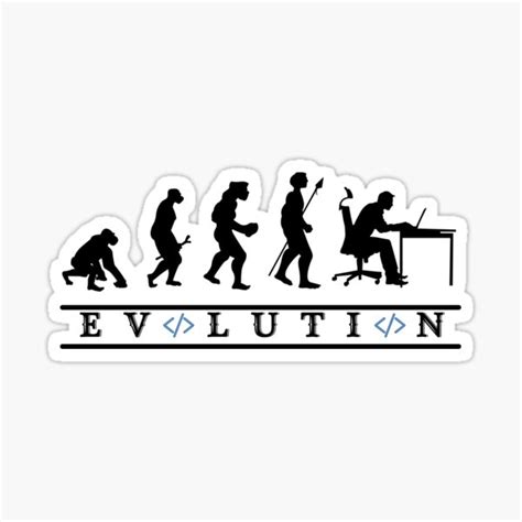 Evolution Of Computer Programming Hilarious Coder Sticker For Sale By