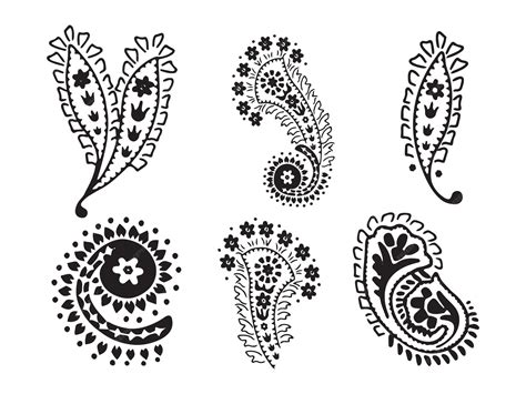 Premium Vector Paisley Elements Vector Illustration Isolated On White