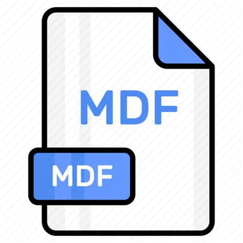 Mdf File Format Page Document Sheet Paper Icon Download On
